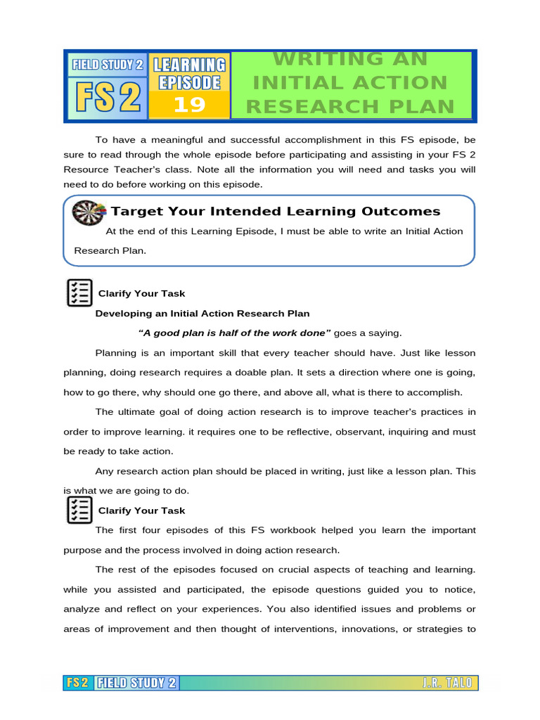 Field Study 2 Learning Episode 19 | PDF | Learning | Teachers