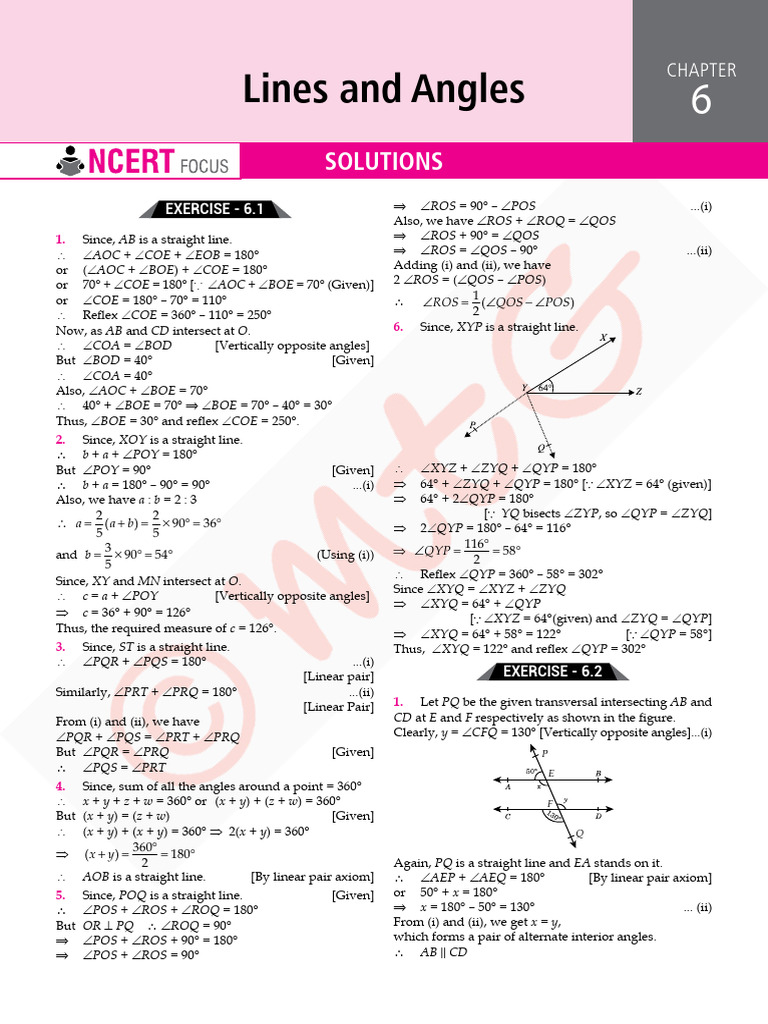 100per Math cl9 NF ch6 2021 | PDF | Geometry | Classical Geometry