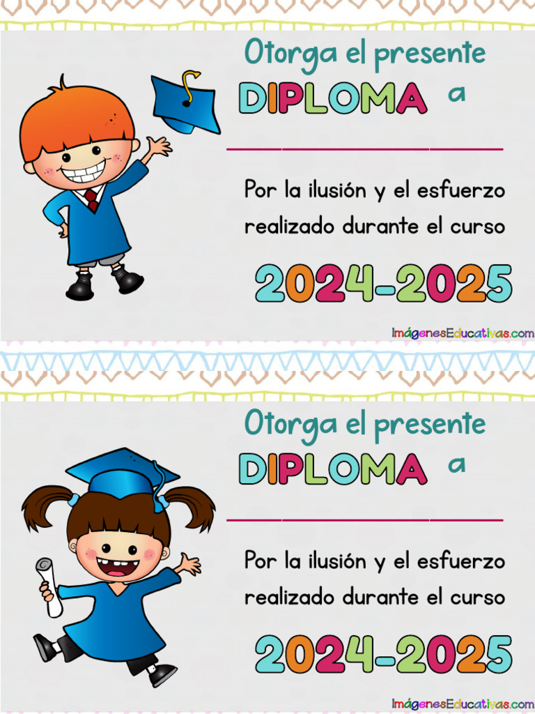 Diplomas Graduacion Curso 2024 2025 | PDF