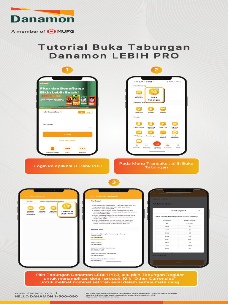 Cara Buka Tabungan Danamon LEBIH PRO | PDF