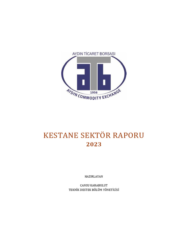 2023 Kestane Sektor Raporu | PDF