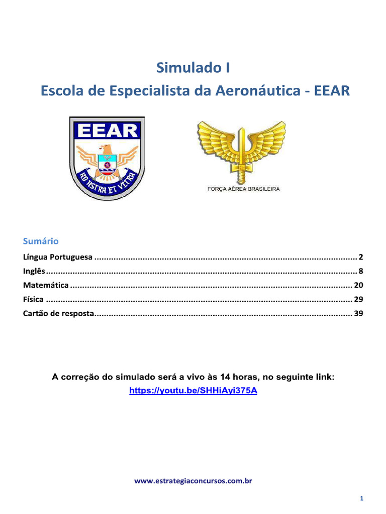 Simulado Eear | PDF
