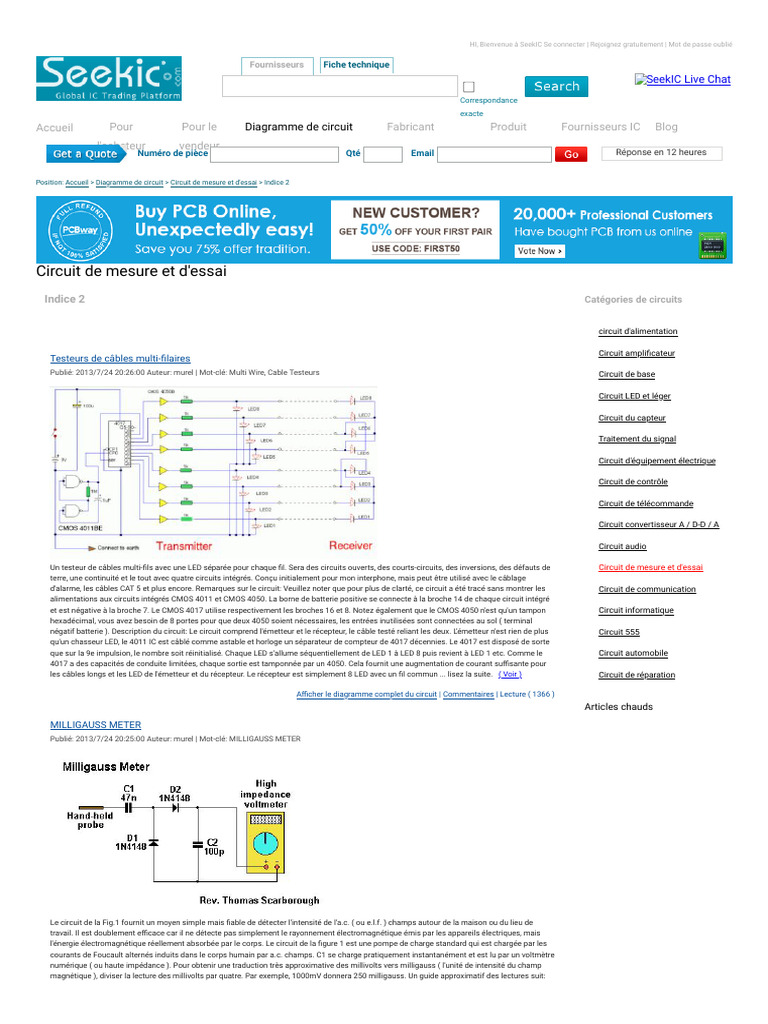 Index 2 - Measuring and Test Circuit - Circuit Diagram - SeekIC. | PDF ...