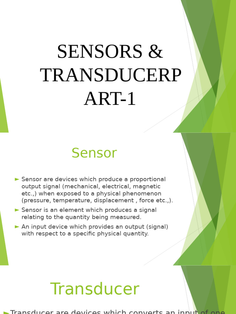 UNIT-1 SENSORS (1) Mechatronics Actuators | PDF | Electrical Engineering | Electricity