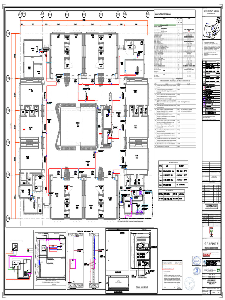 1055 CHG A1 GF SDW EL 00001 Academic Block 1 Ground Floor Plan BMS Layout | PDF