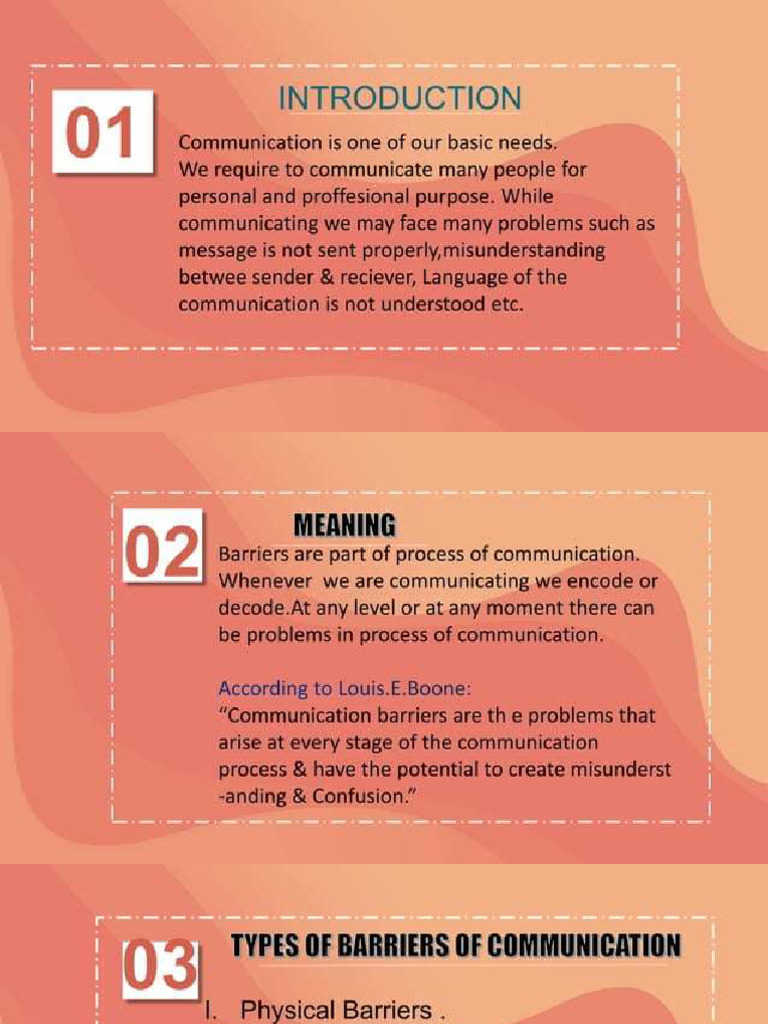 Barriers To Communication. | PDF
