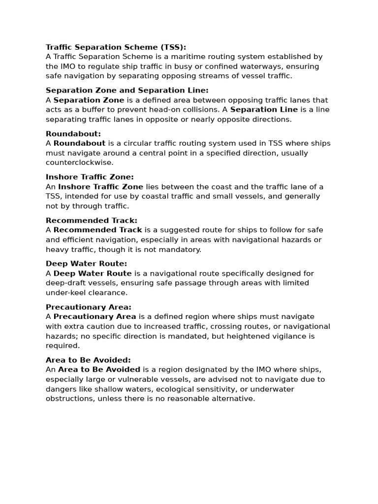 Traffic Separation Scheme | PDF