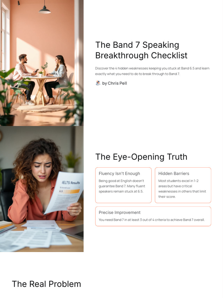The Band 7 Speaking Breakthrough Checklist | PDF | Fluency | English ...