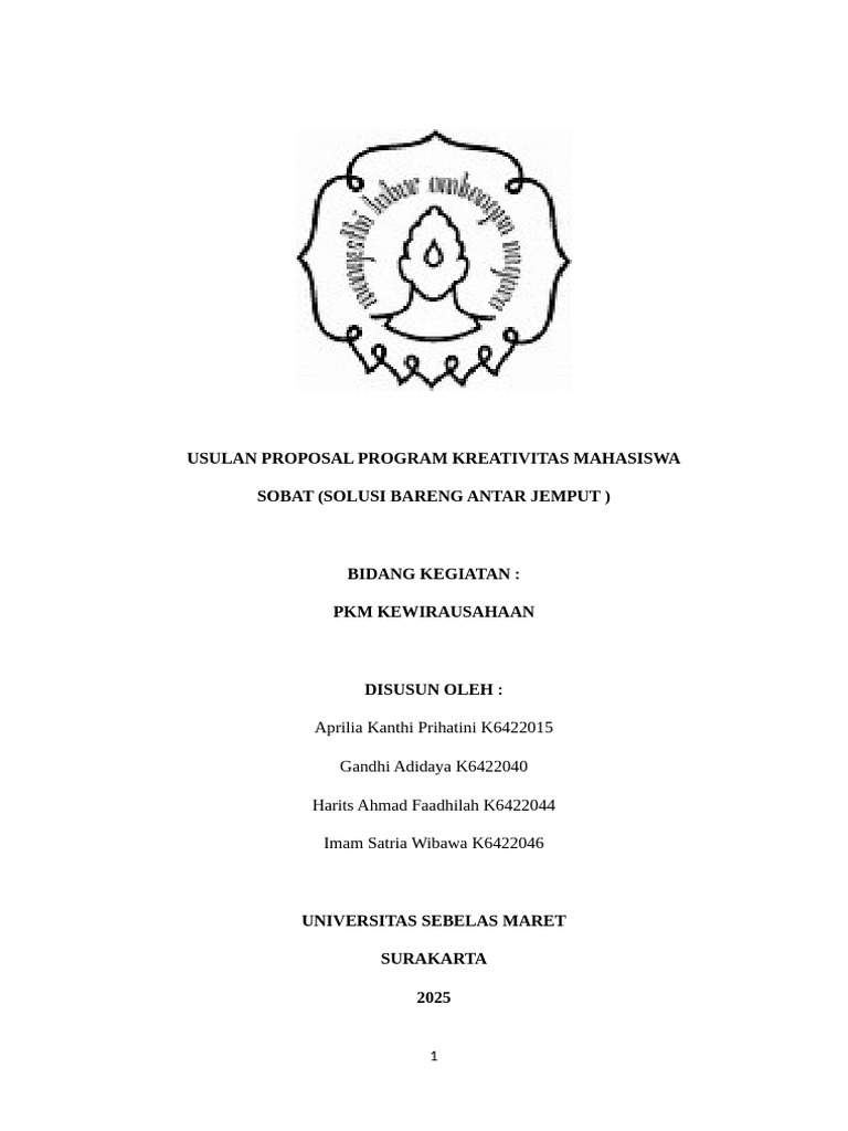 Proposal PKM Sobat Revisi Final Done.. | PDF