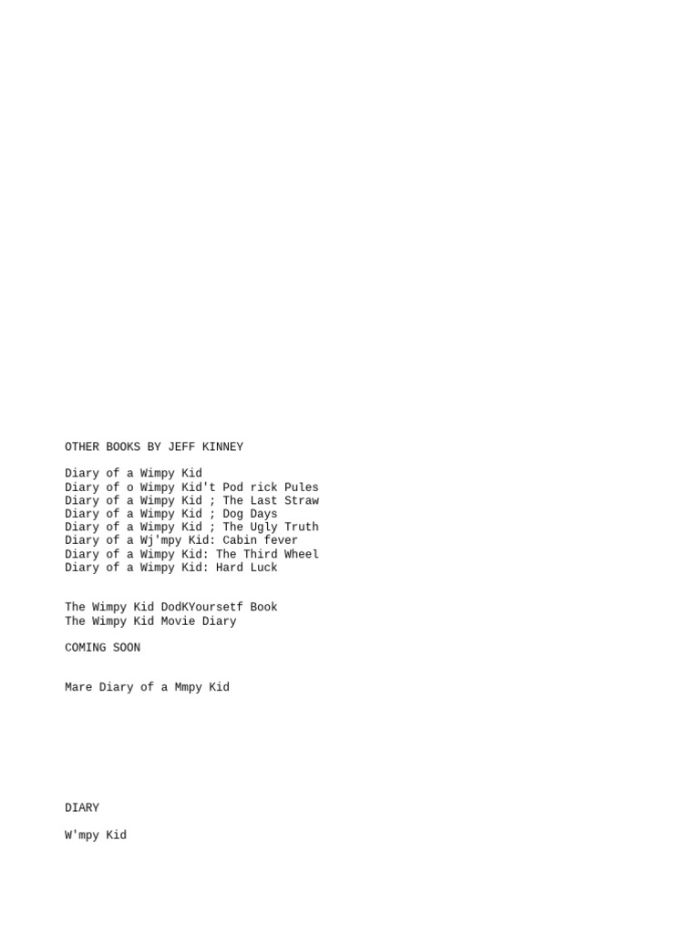 Diary of A Wimpy Kid Book09 The Long Haul - Djvu | PDF