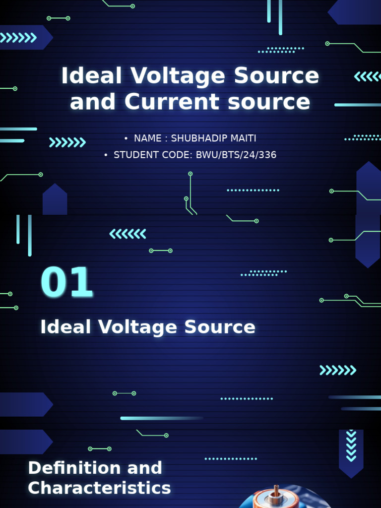Ideal Voltage and Current Source Overview | PDF