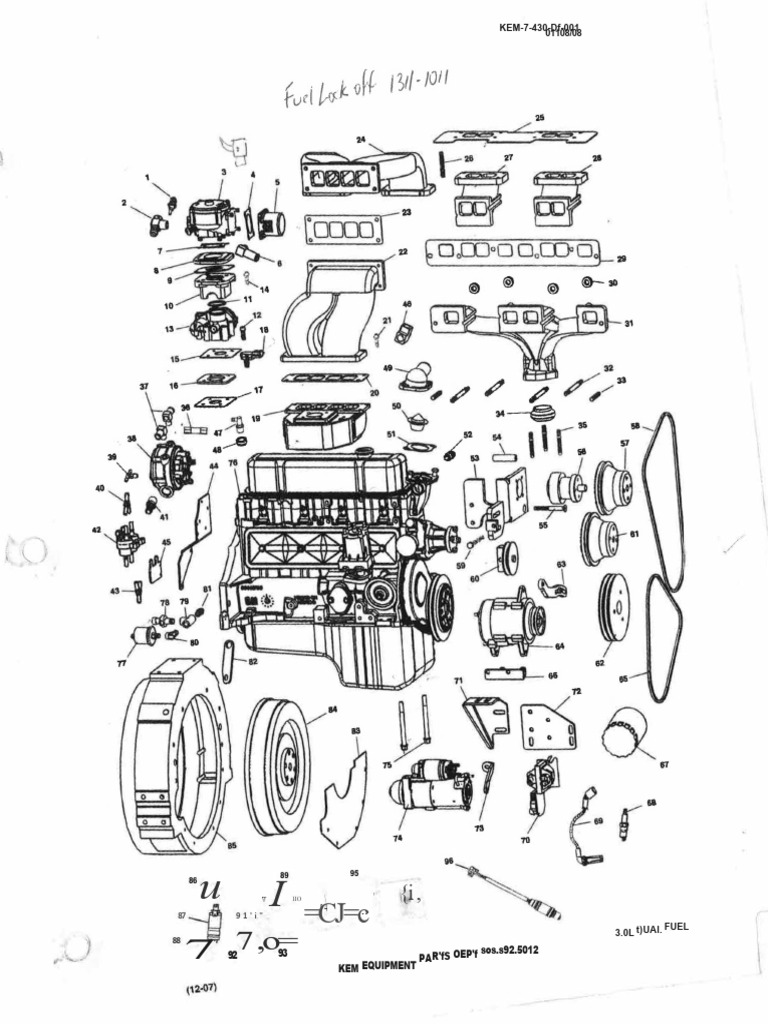 Kem 3.0l Exploded View | PDF