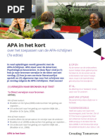De Nederlandse APA Regels Handleiding 7e Editie Scribbr | PDF