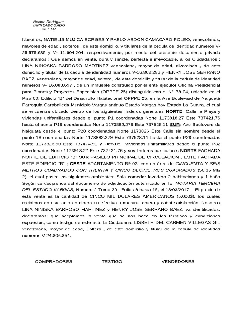 Propuesta Del Doc Compra y Venta Camacaro | PDF