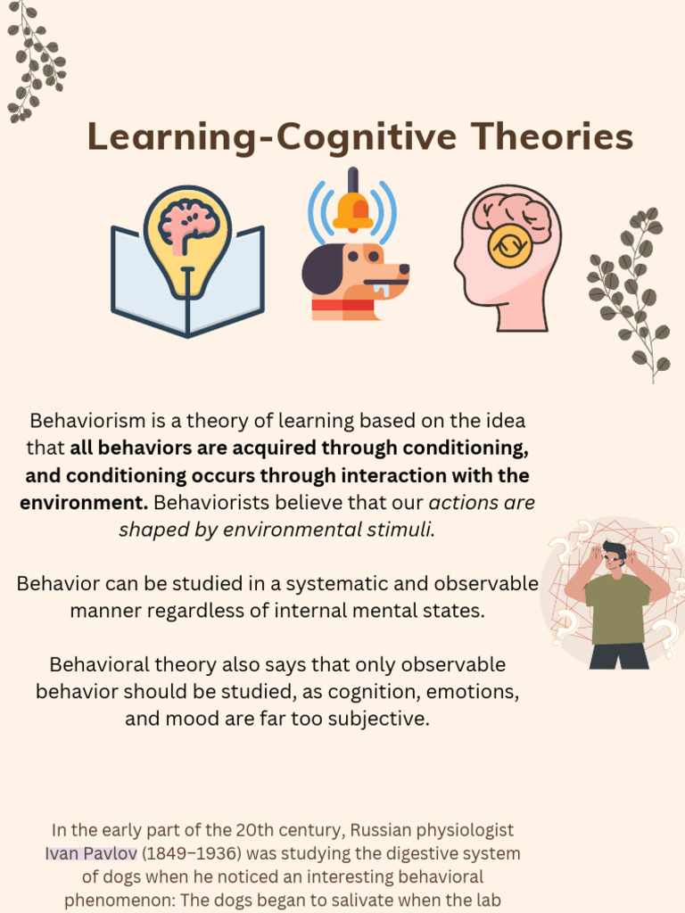 Learning Cognitive Theories | PDF | Classical Conditioning | Reinforcement