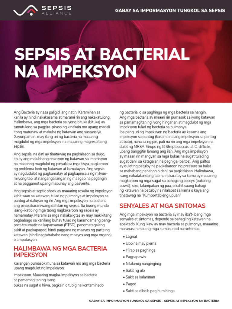 Sepsis BacterialInfections 2023 TGL | PDF