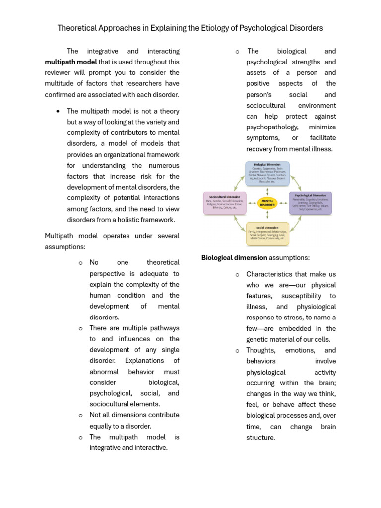 Abnormal Psychology TOS C 1 | PDF | Mental Disorder | Anxiety