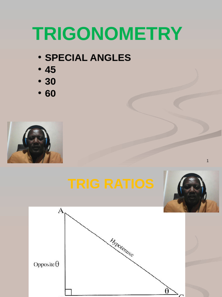 Trigonometry - Special Angles | PDF | Trigonometry | Trigonometric ...