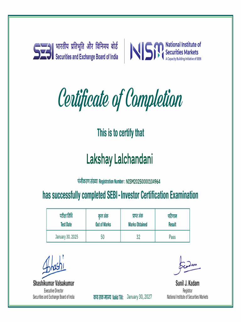 Certificate - 9871707610 - 30012025221214 (Nism-Sebi Investor ...