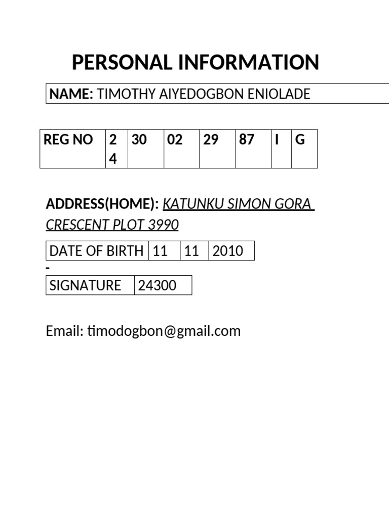 Timothy Ict Practical | PDF
