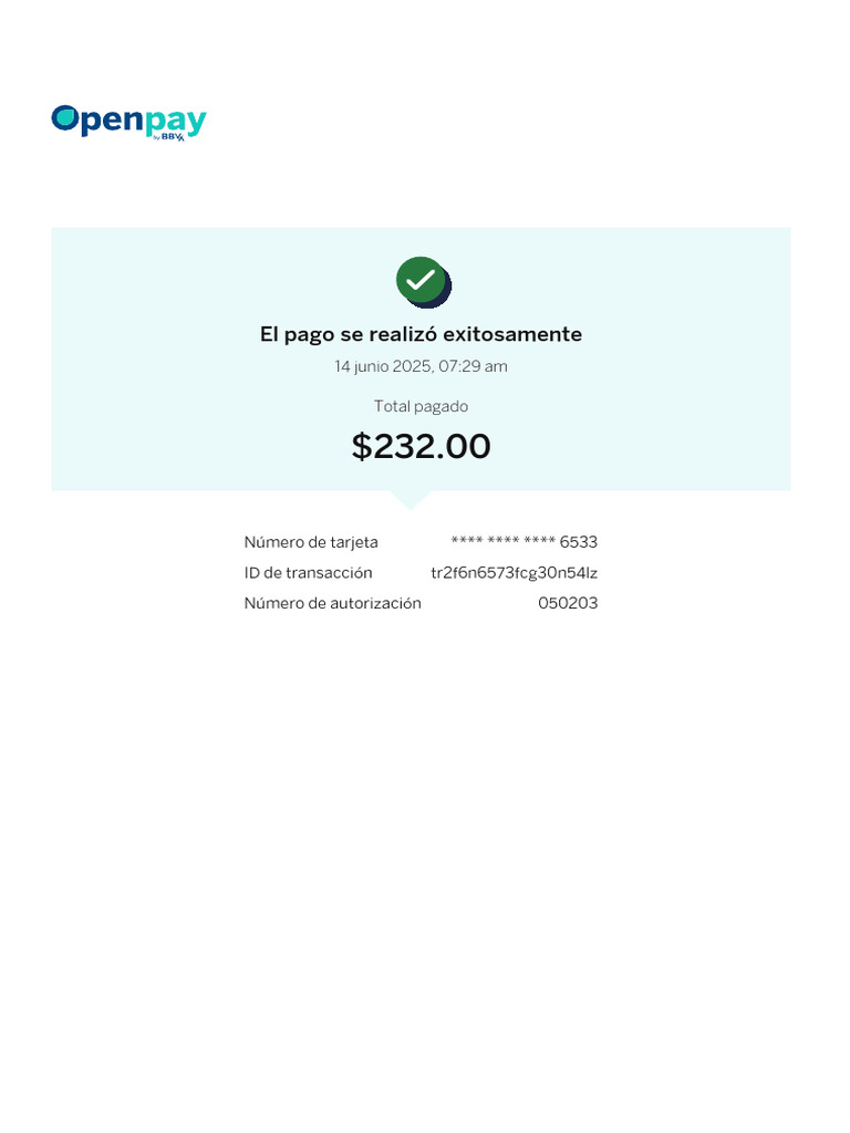 Azteca: El Pago Se Realizó Exitosamente | PDF
