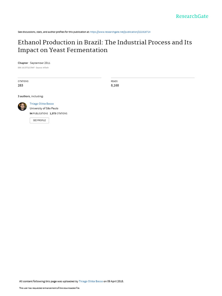 InTech-Ethanol Production in Brazil The Industrial Process and Its ...