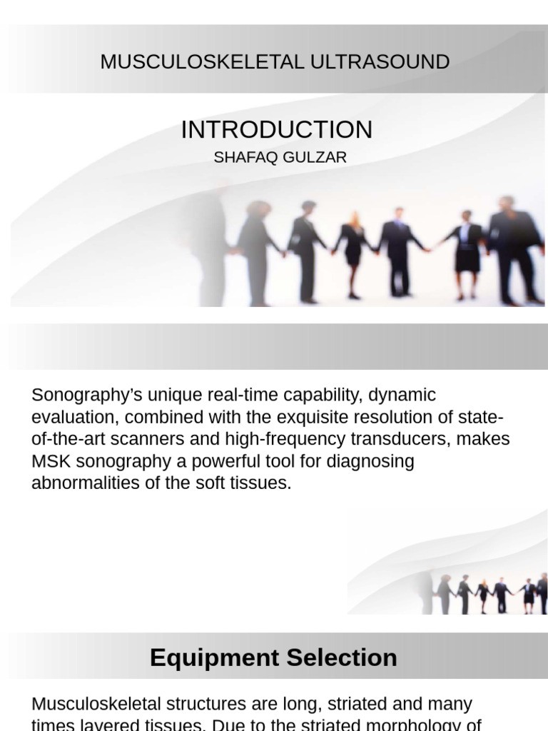 MSK Introduction | PDF | Medical Ultrasound | Musculoskeletal System