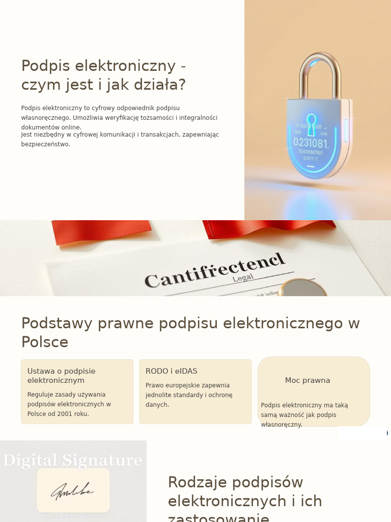 Podpis Elektroniczny Czym Jest I Jak Dziala | PDF