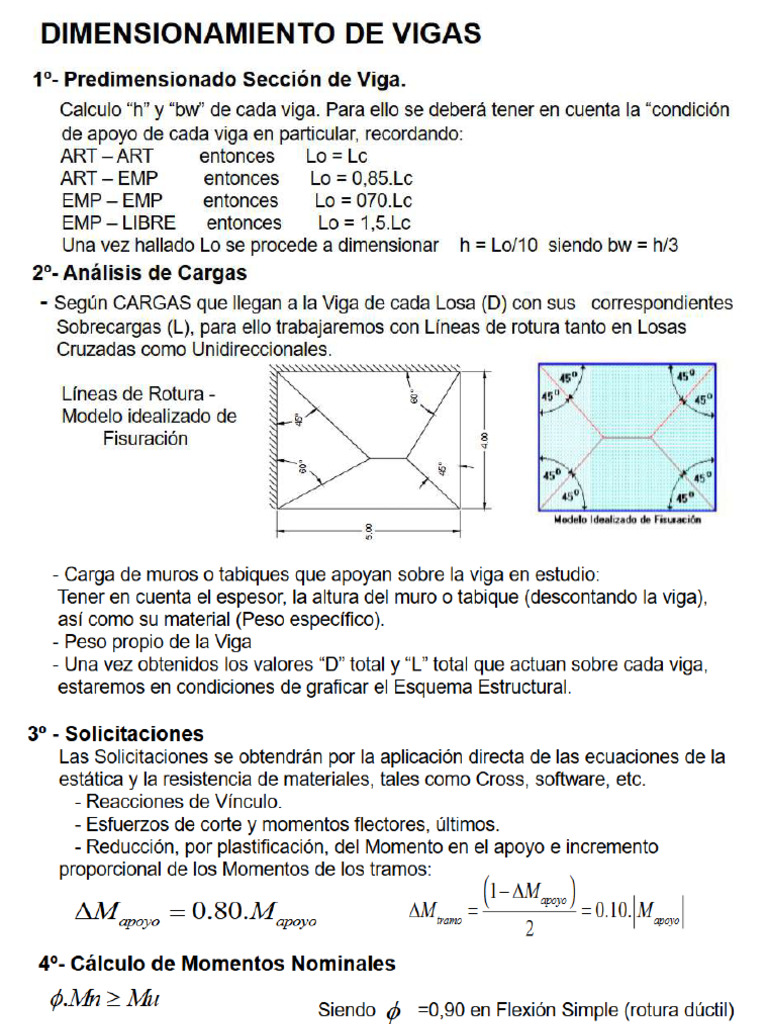 Dimensionamiento de Vigas | PDF