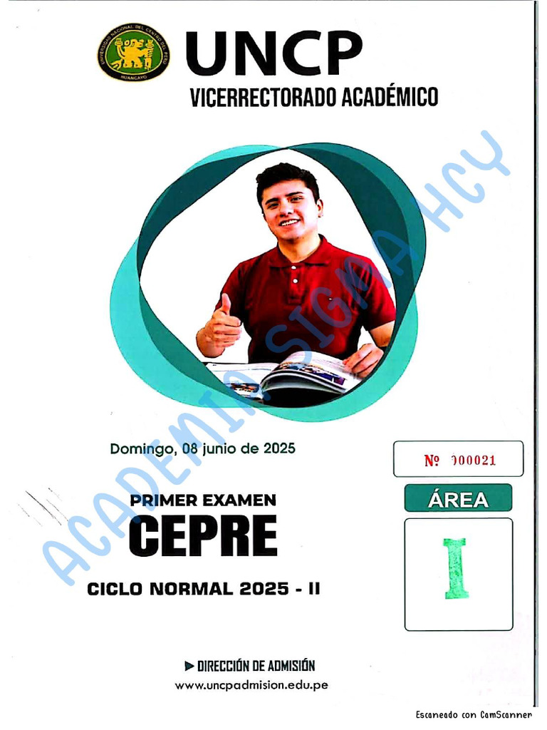 1er Exam Cepre Uncp 2025-II | PDF