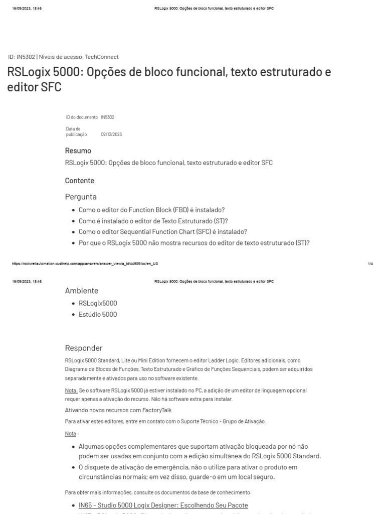 RSLogix 5000 - Opções de Bloco Funcional, Texto Estruturado e Editor ...