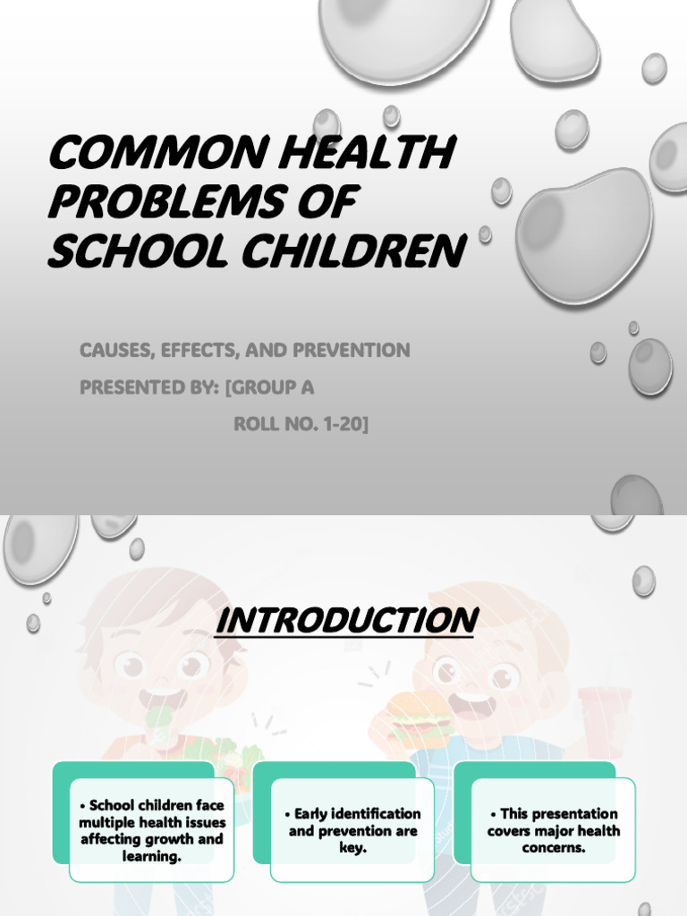 Common Health Issues in School Children | PDF | Malnutrition | Medical ...