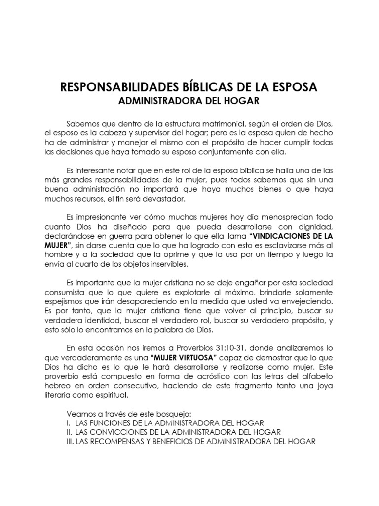 1 Administradora Del Hogar | PDF | Cristo (título) | Salvación