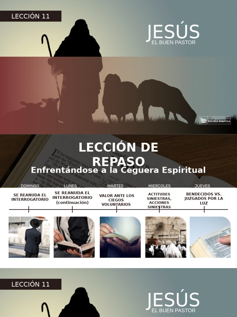 Jesús, el Buen Pastor: Lección 11 | PDF