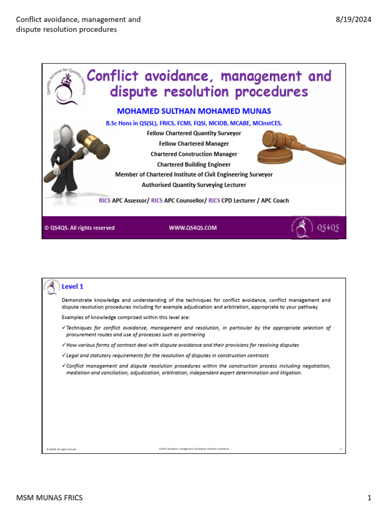 08 - Conflict Avoidance Rev3.1 | PDF | Alternative Dispute Resolution ...