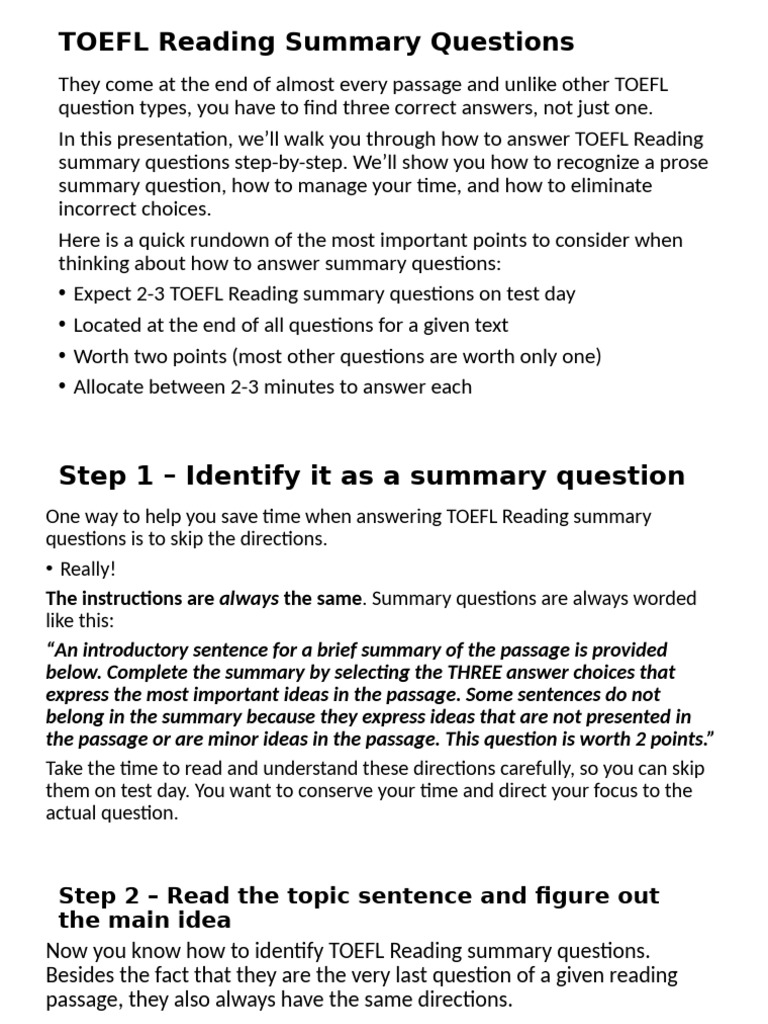 TOEFL Reading Prose Summary Q | PDF | Species | Biological Evolution
