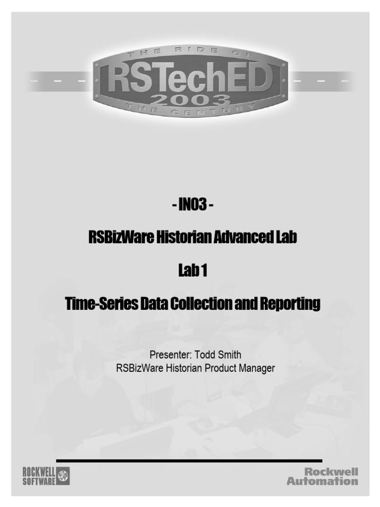 IN03 - RSBizware Historian Advanced Lab 1 - Trending | PDF | Database Index | Microsoft Sql Server