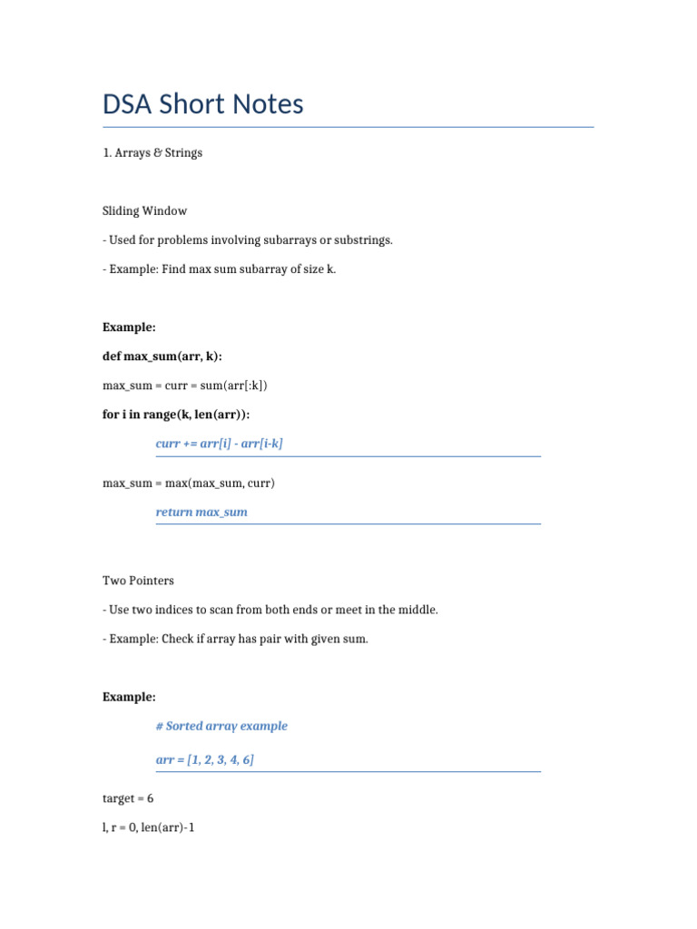 DSA_Short_Notes | PDF