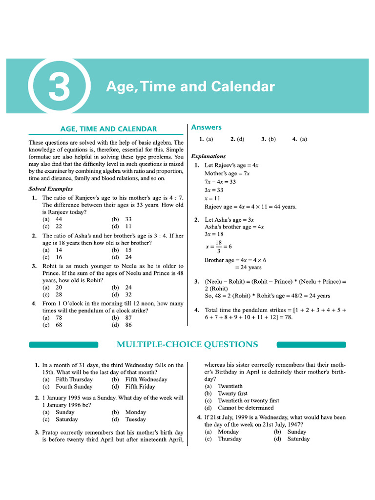 Age Time ND Calendar | PDF