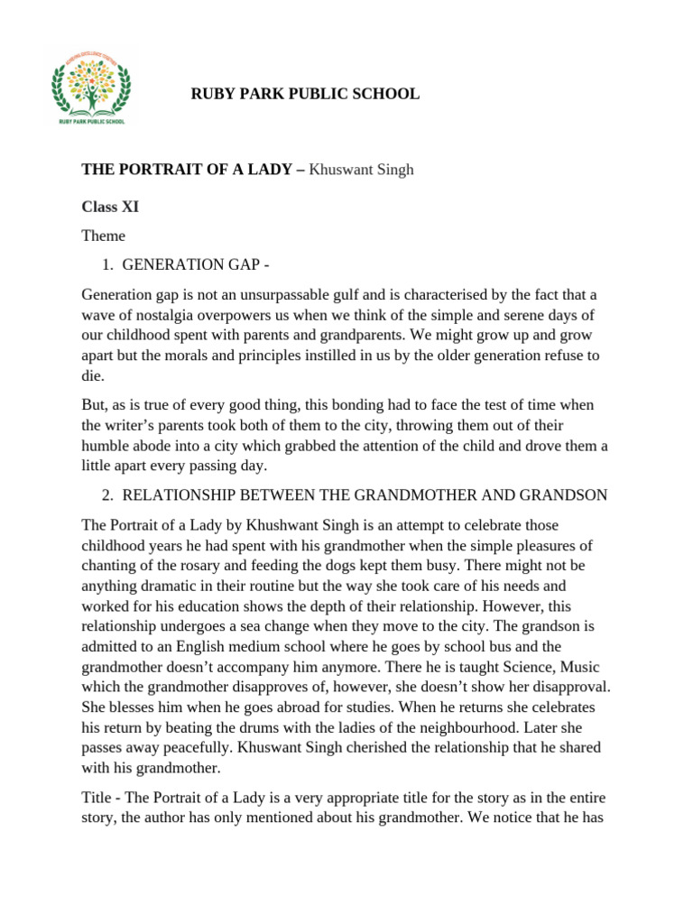 2024-25 The Portrait of A Lady | PDF