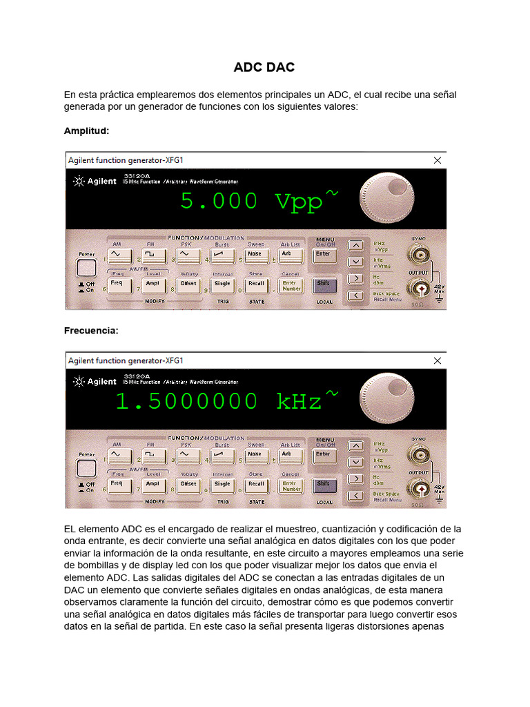 Práctica de Circuito ADC-DAC | PDF