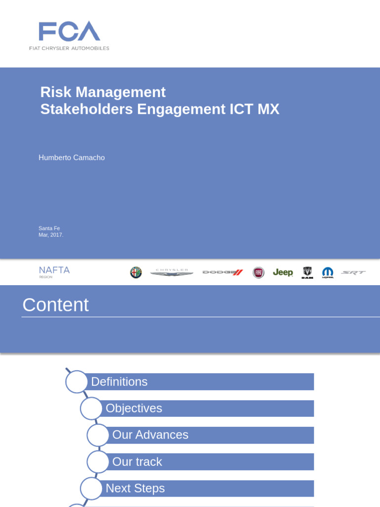 Risk Management Stakeholders Engagement | PDF | Risk | Risk Management