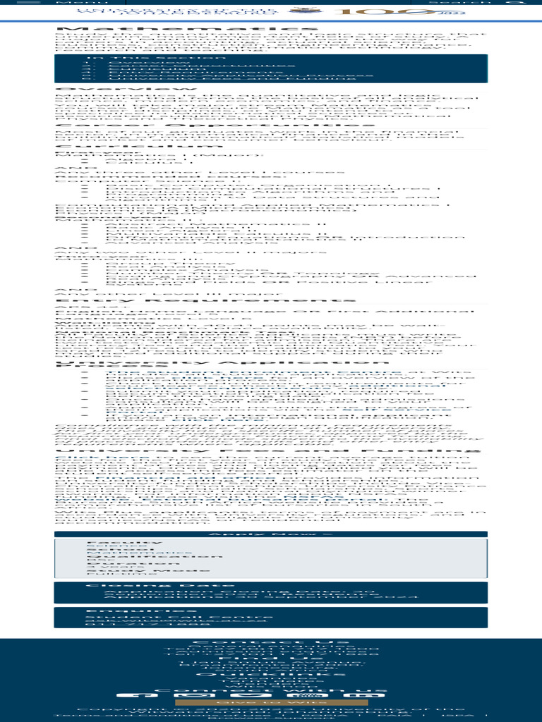 Mathematics - Wits University | PDF | Mathematics | Mathematical Analysis
