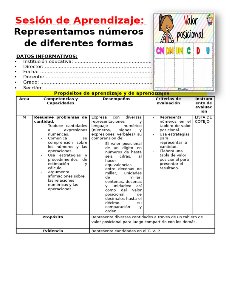 5º Grado Dia 2 Mat. Representamos Números de Diferentes Formas | PDF