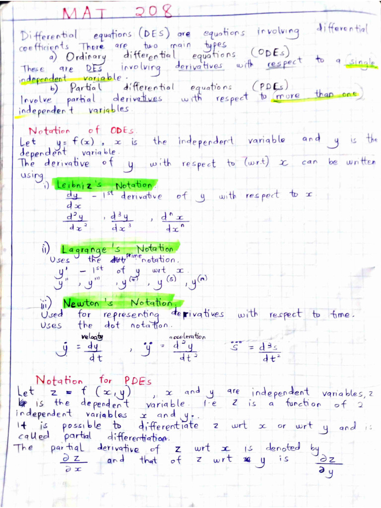 Differential Equations Practice | PDF