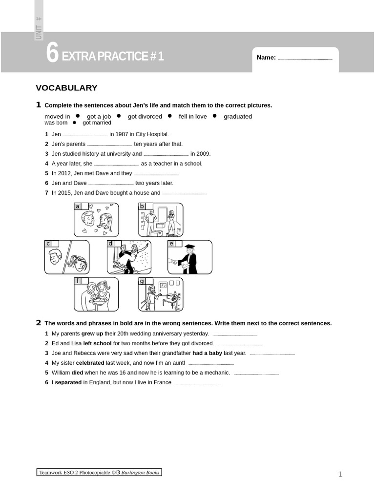 06teamwork2 ExtraPractice Unit6 | PDF | Detective | Robbery