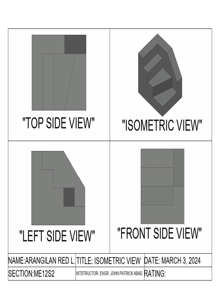 Isometric and Side View Drawings | PDF