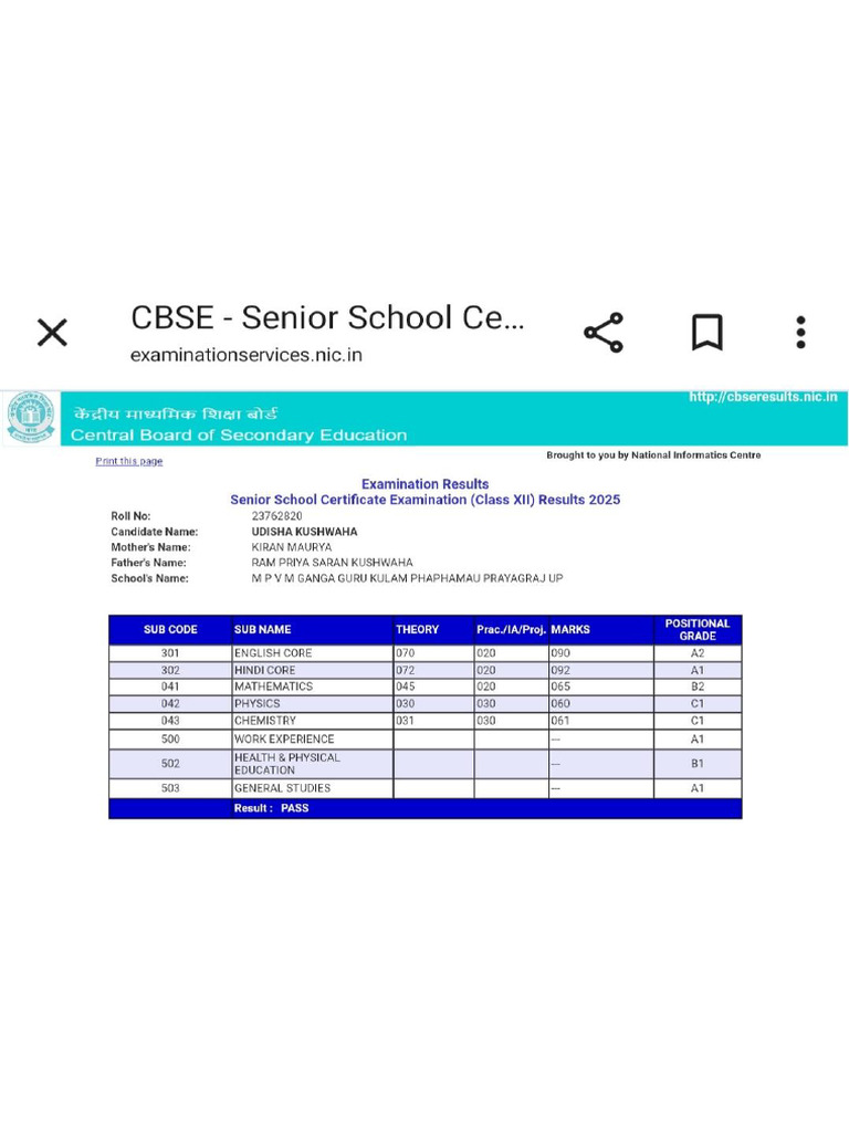 12th Marksheet Compressed Low | PDF