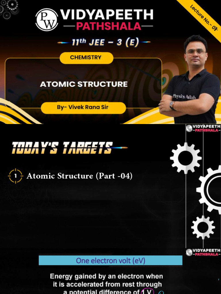 Atomic Structure - 07 Class Notes PDF | PDF