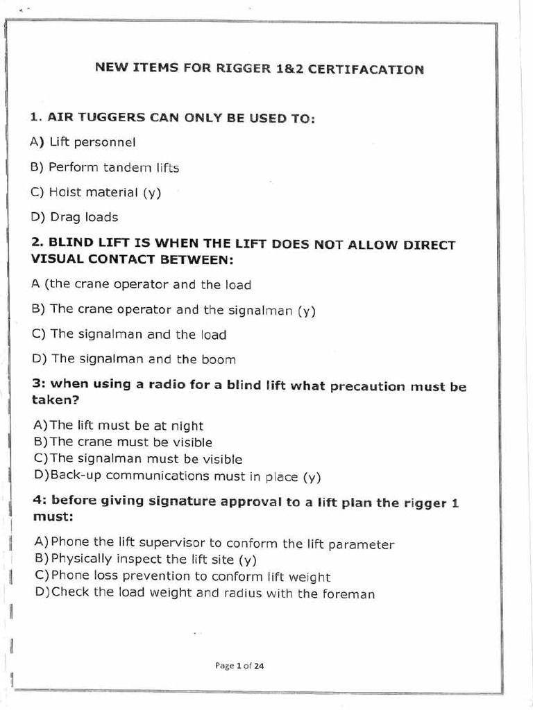 New Item For Rigging Level 1 & 2-2 | PDF